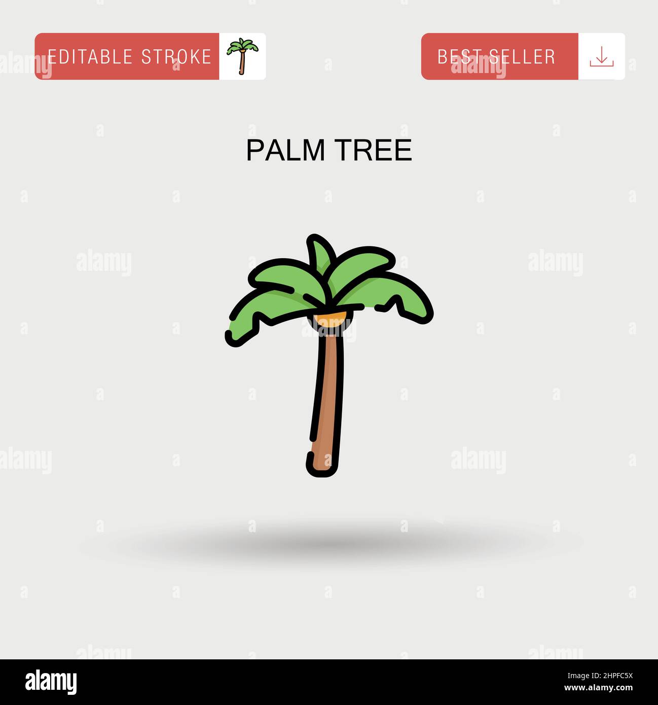 Palm tree Simple vector icon Stock Vector Image & Art - Alamy