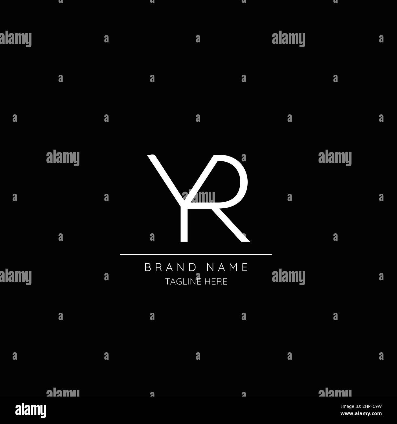 Alphabet YR initial letter icon logo Stock Vector Image & Art - Alamy