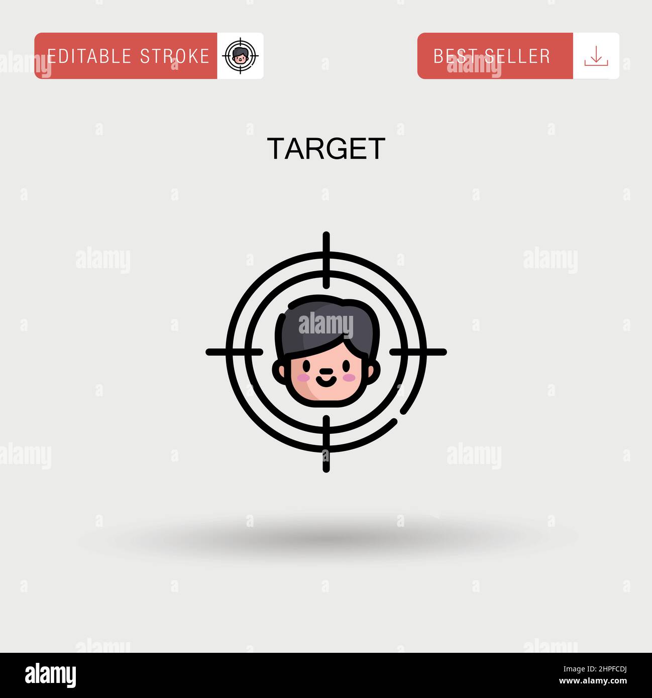 Target simple vector icon Stock Vector Images - Alamy
