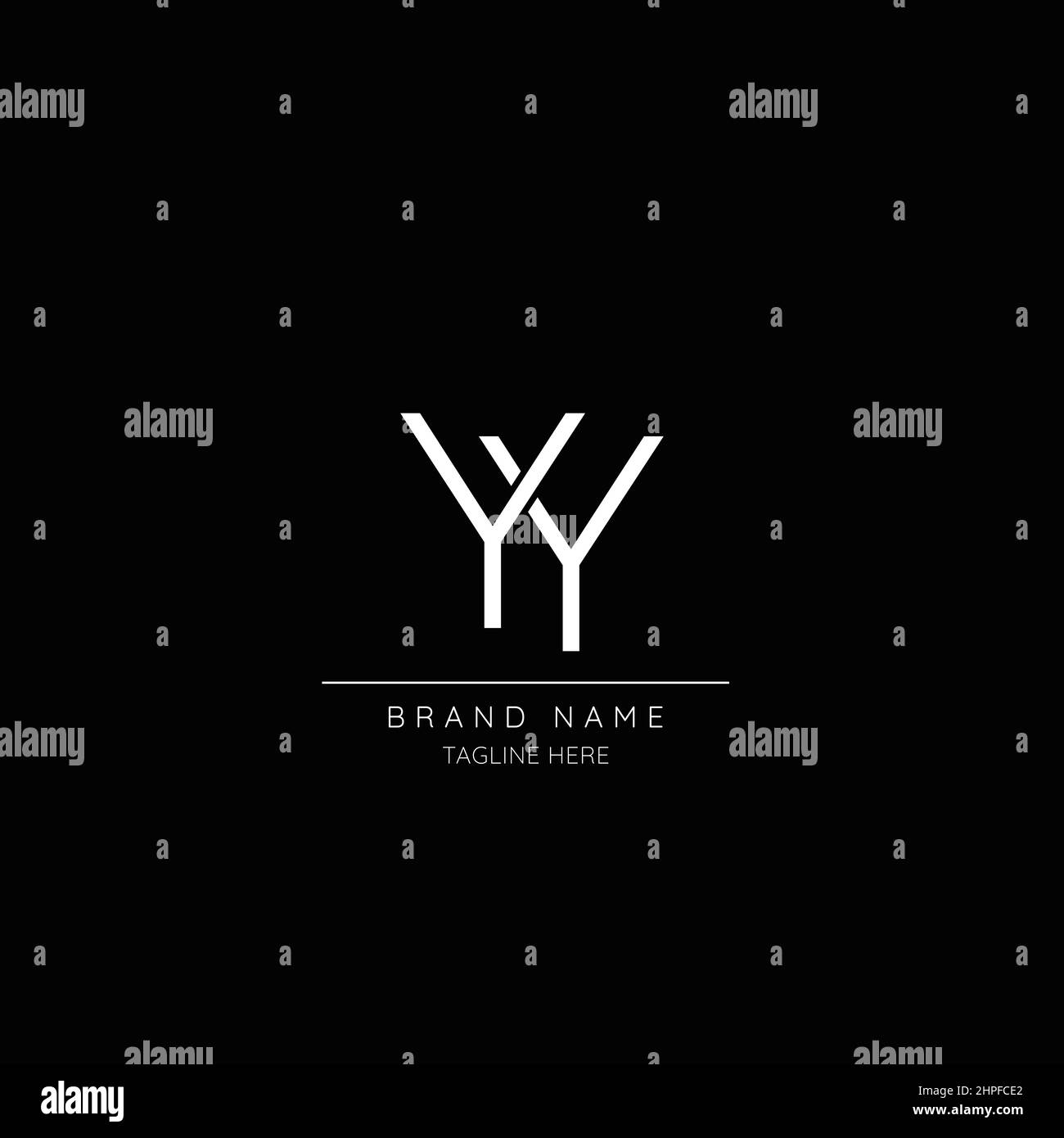Alphabet YY initial letter icon logo Stock Vector Image & Art - Alamy
