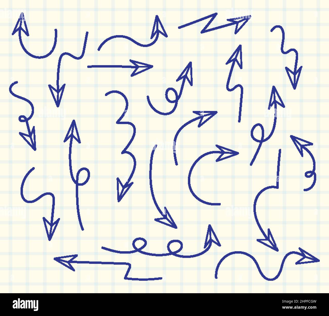 Set of arrows in different directions on white background illustration ...