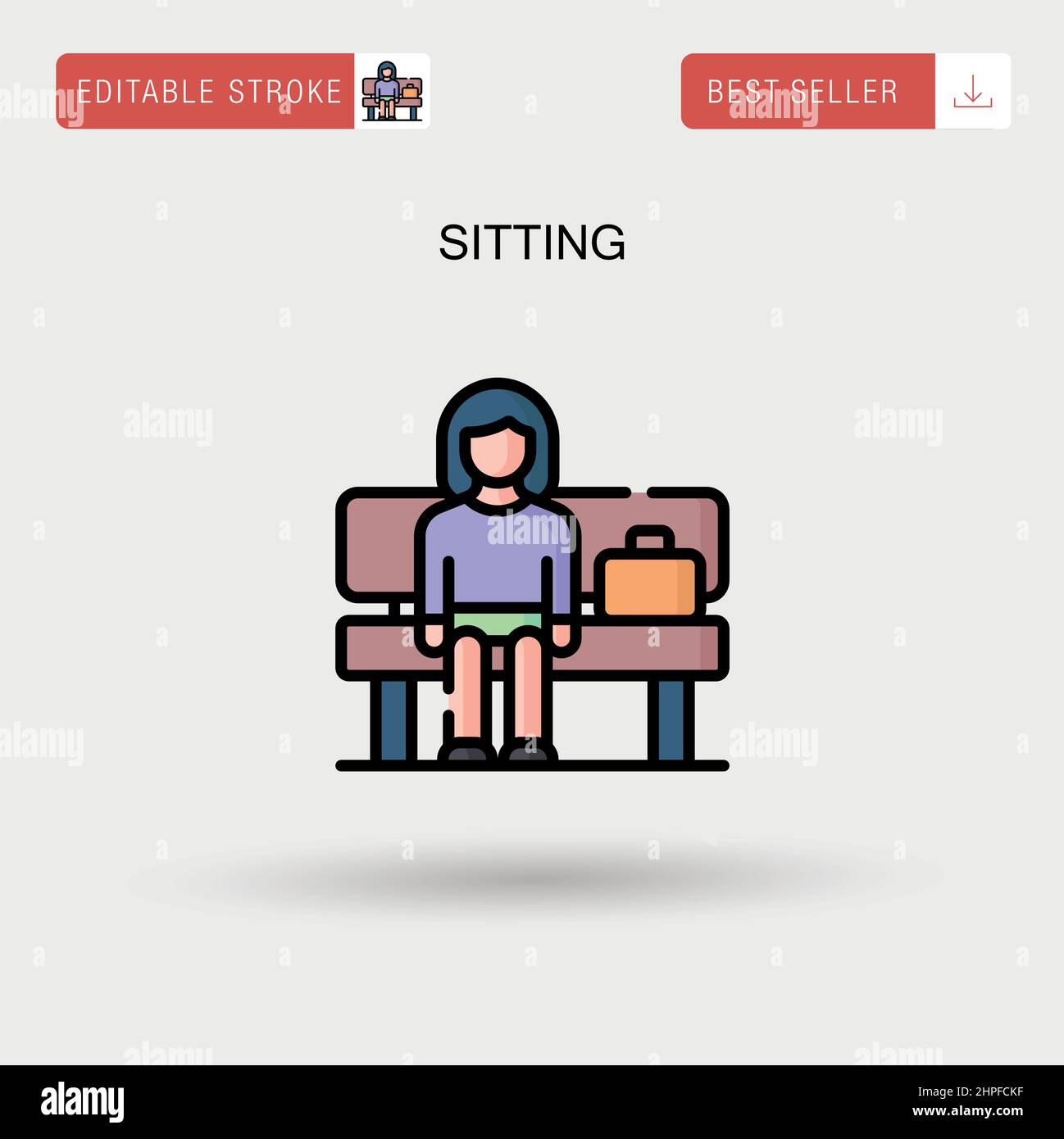 Sitting Simple vector icon Stock Vector Image & Art - Alamy
