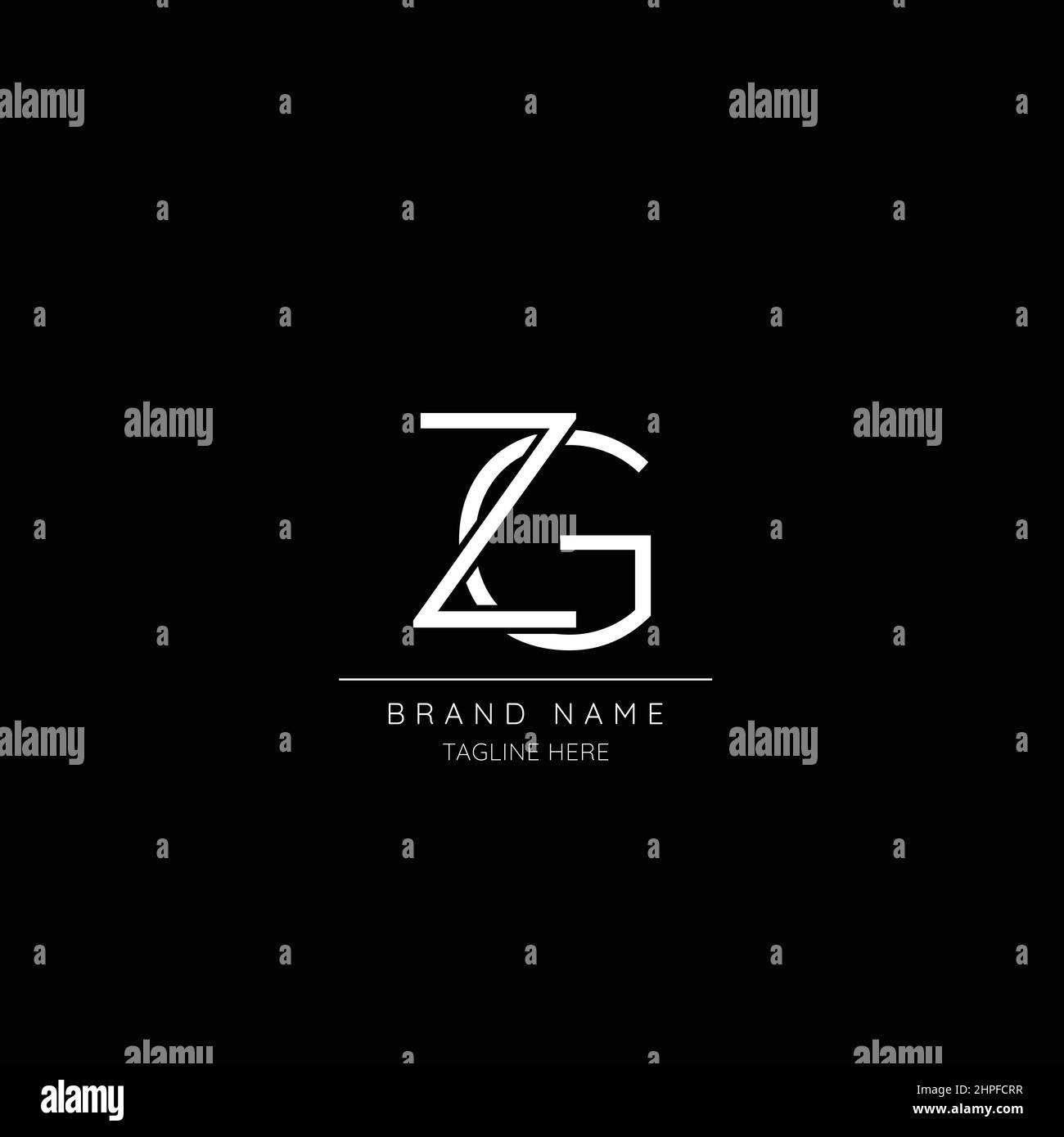 Alphabet ZG initial letter icon logo Stock Vector Image & Art - Alamy