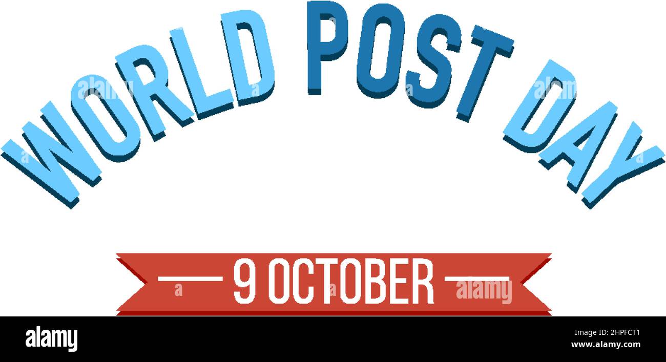 World Post Day on 9 October banner illustration Stock Vector Image ...