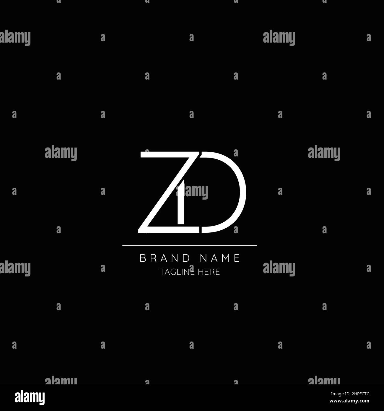 Alphabet ZD initial letter icon logo Stock Vector Image & Art - Alamy