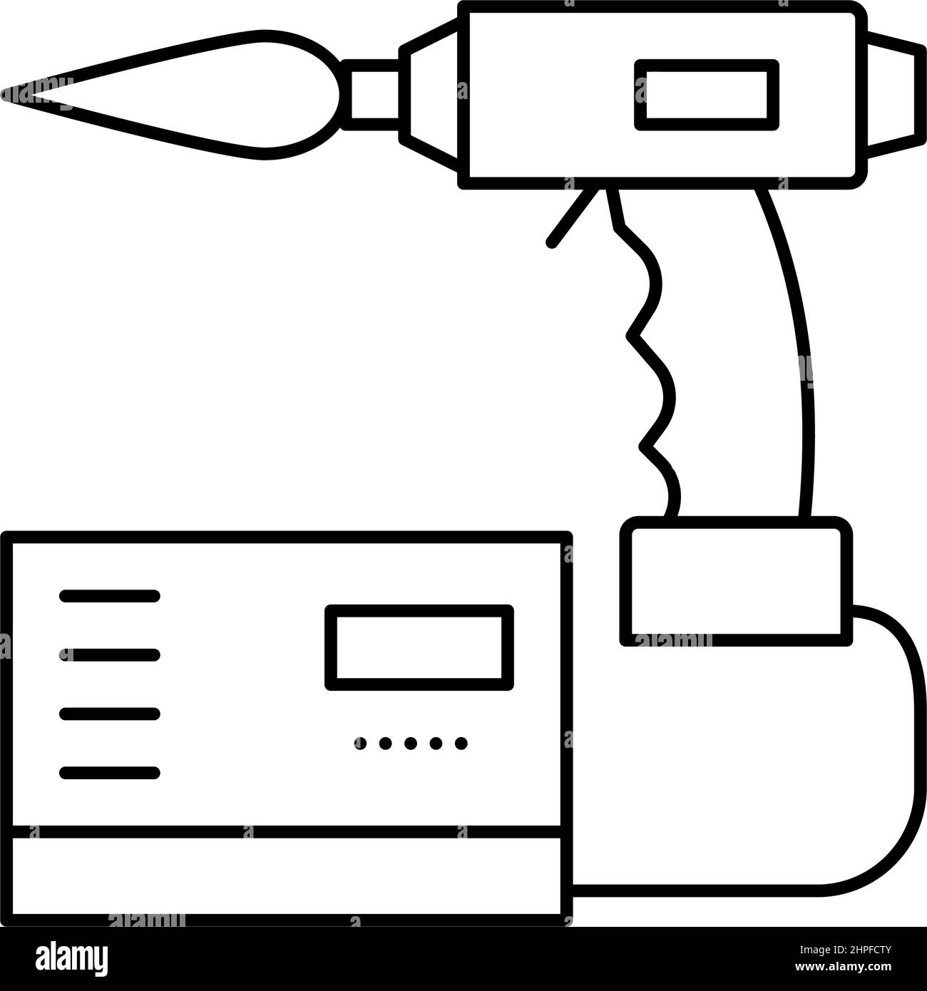 manual arc welding line icon vector illustration Stock Vector Image ...