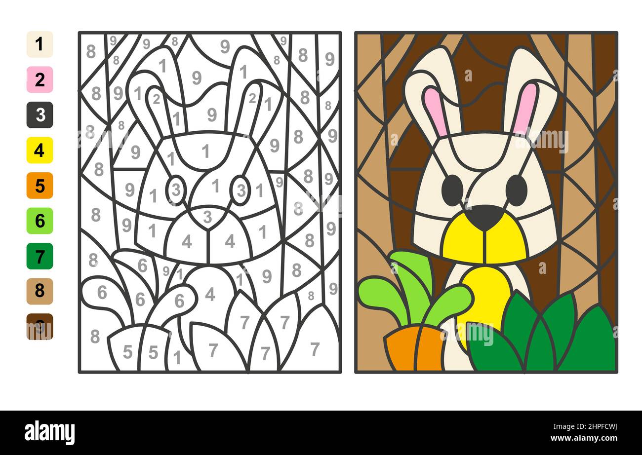 Cartoon doodle bunny coloring Cut Out Stock Images & Pictures - Alamy