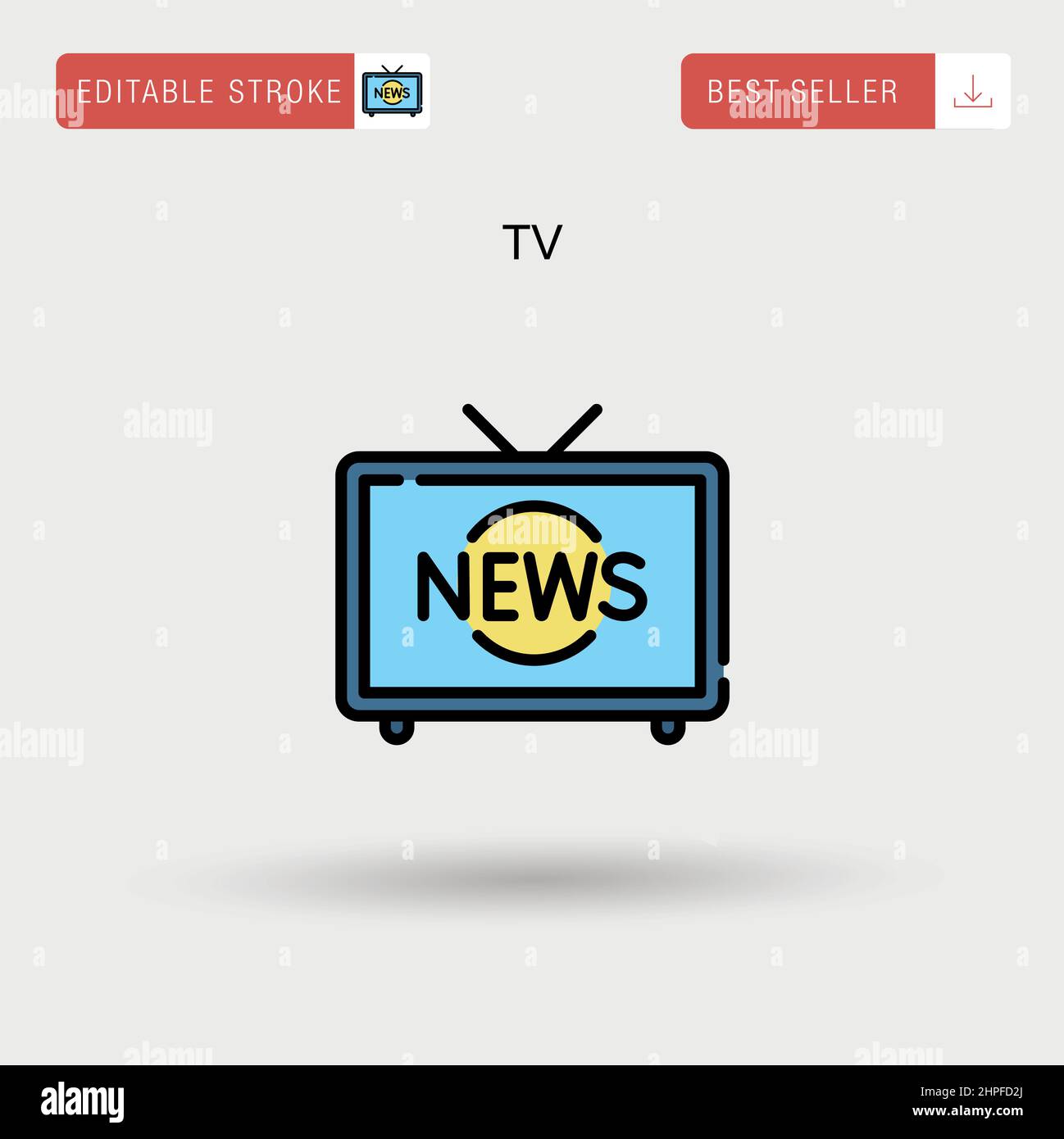 Tv Simple vector icon Stock Vector Image & Art - Alamy