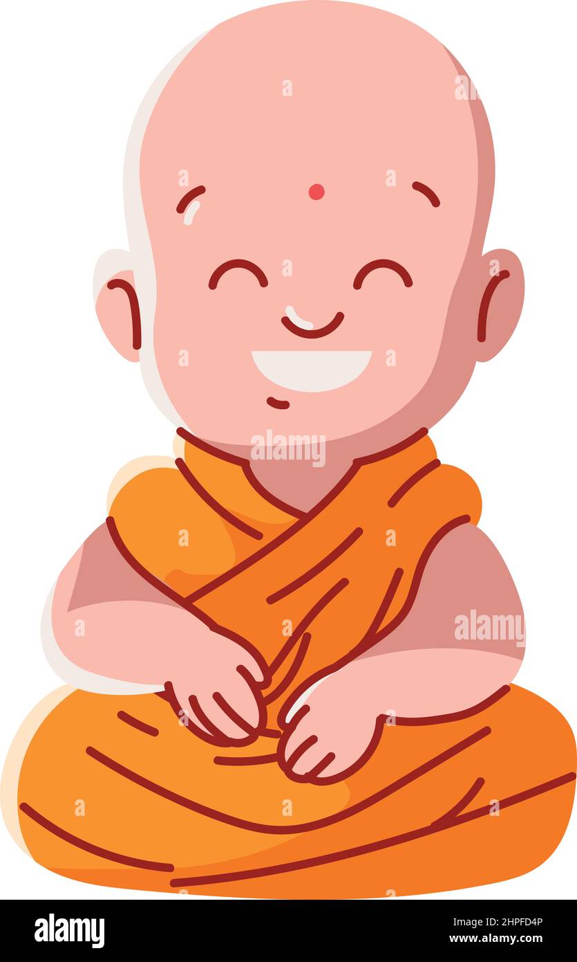 Buddhist monk meditation pose Cut Out Stock Images & Pictures - Alamy