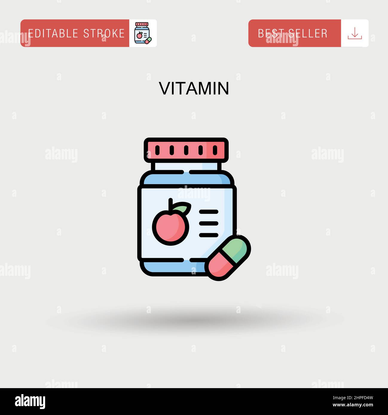 Vitamin Simple vector icon Stock Vector Image & Art - Alamy