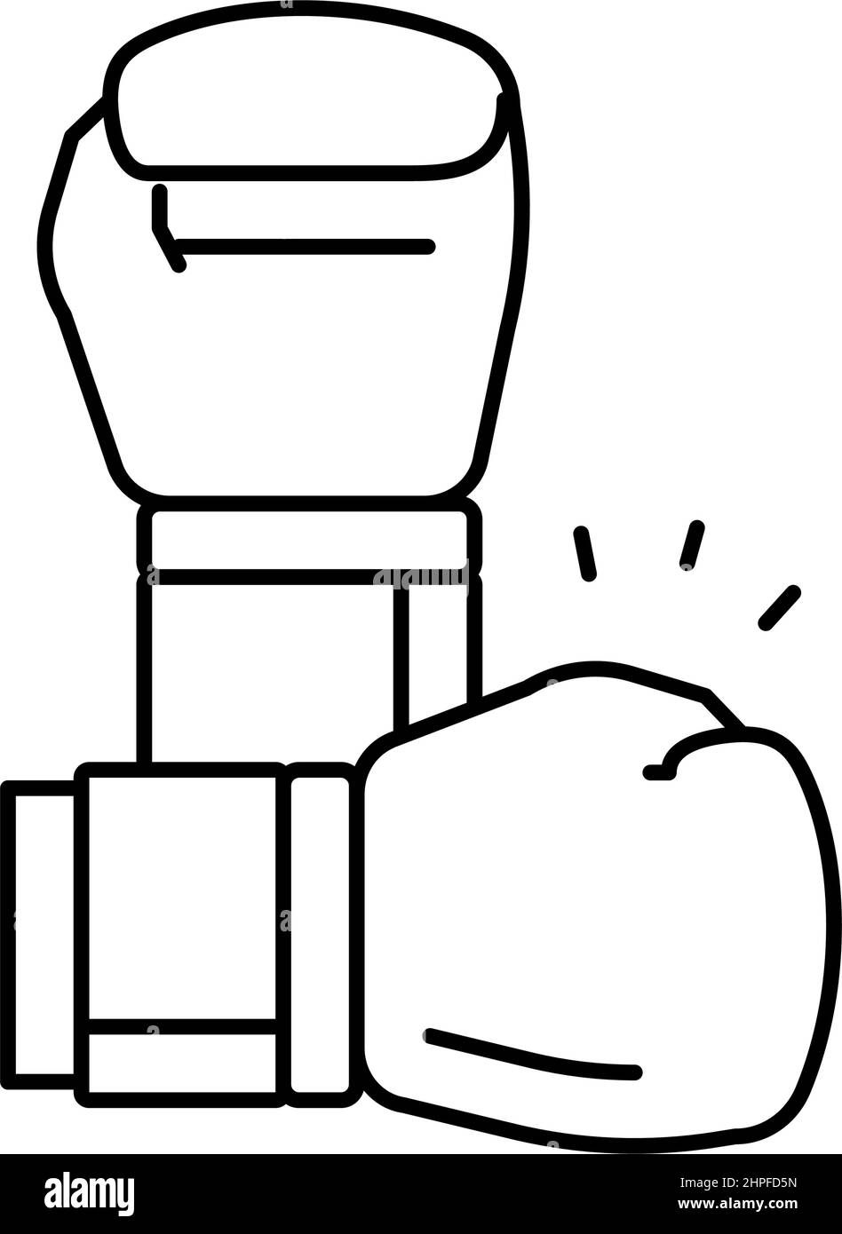 box fight sport line icon vector illustration Stock Vector Image & Art ...