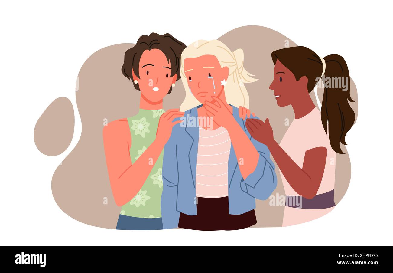 Group of women comforting Stock Vector Images - Alamy