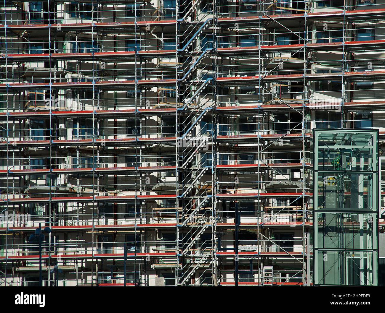 Abstract view of scaffolding Stock Photo - Alamy