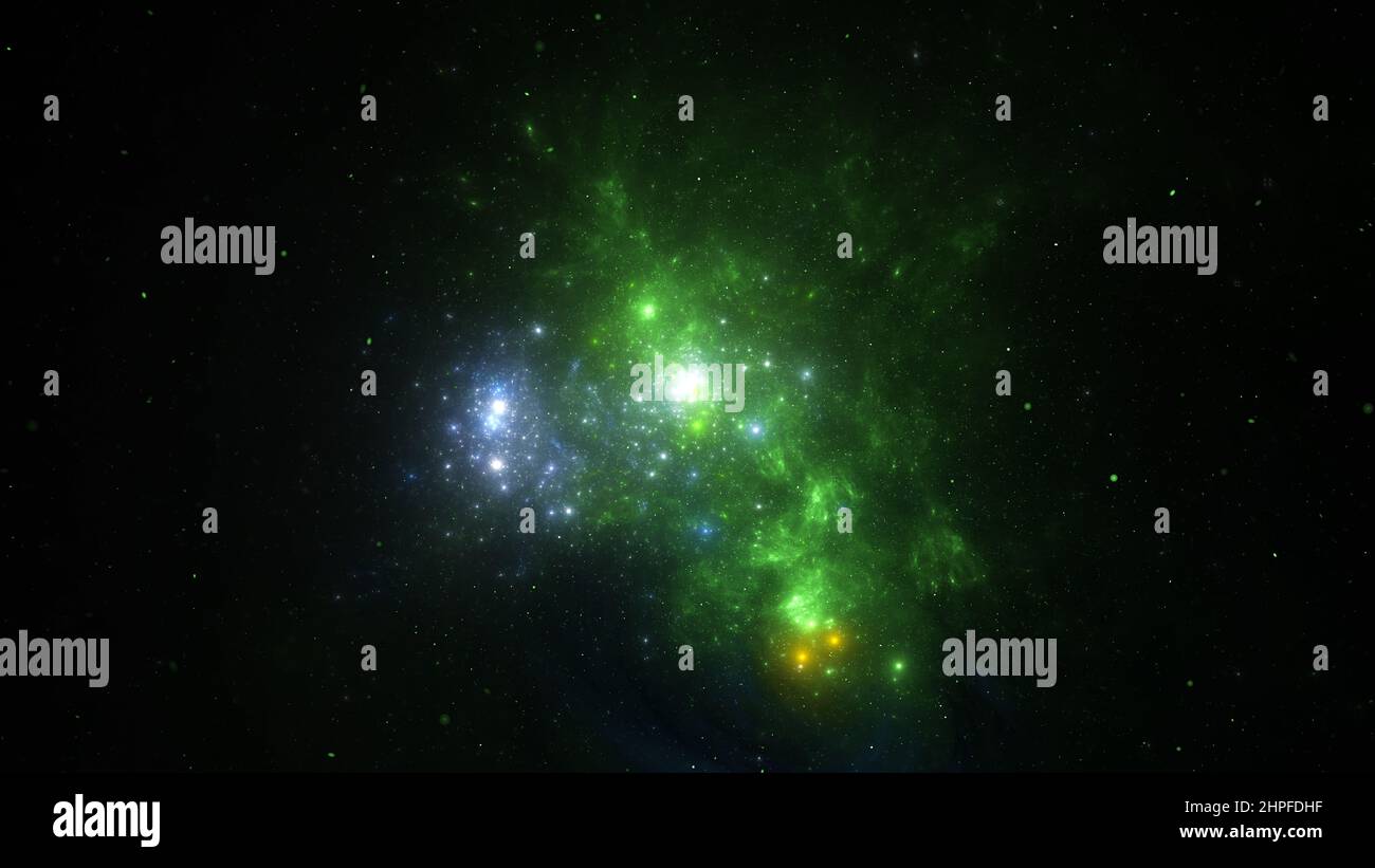 Panorama Space scene with planets, stars and galaxies. Banner template ...