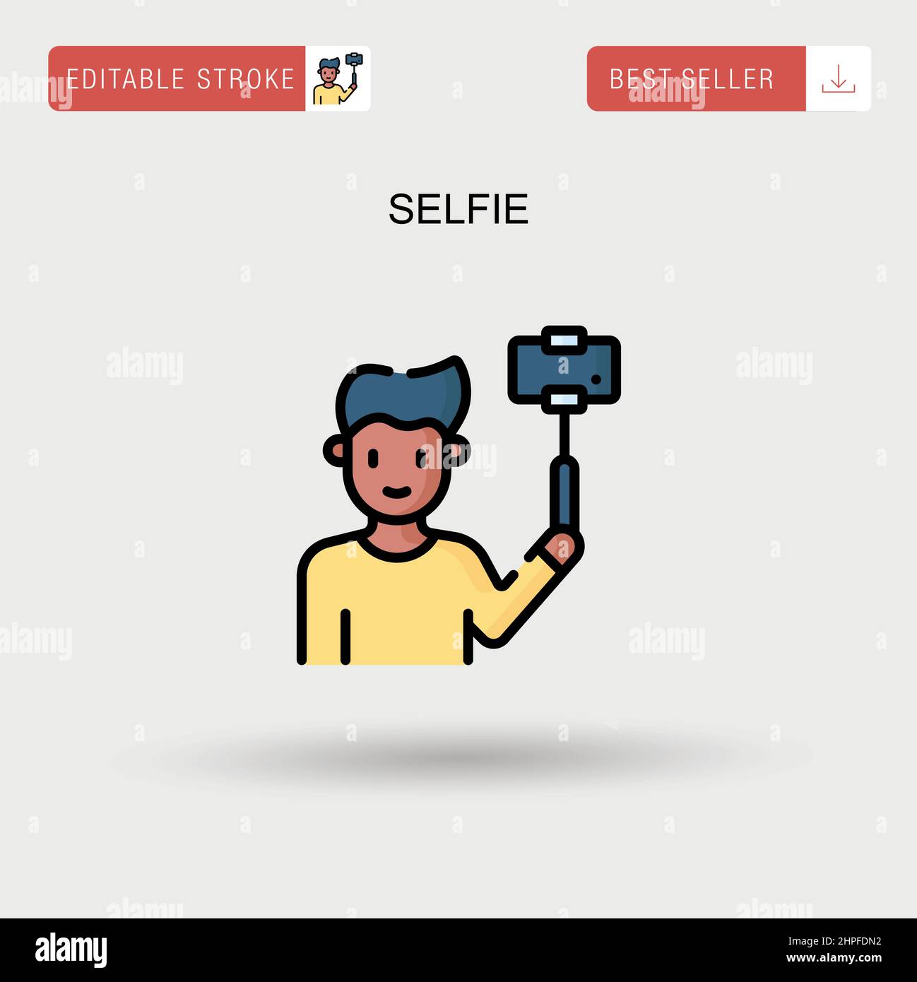Selfie Simple vector icon Stock Vector Image & Art - Alamy