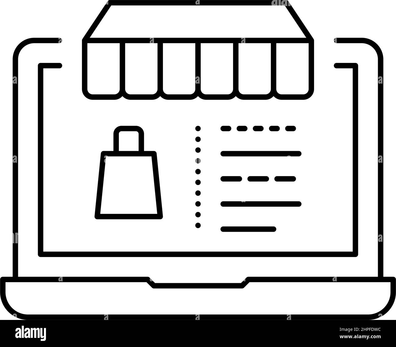 online shop line icon vector illustration Stock Vector Image & Art - Alamy