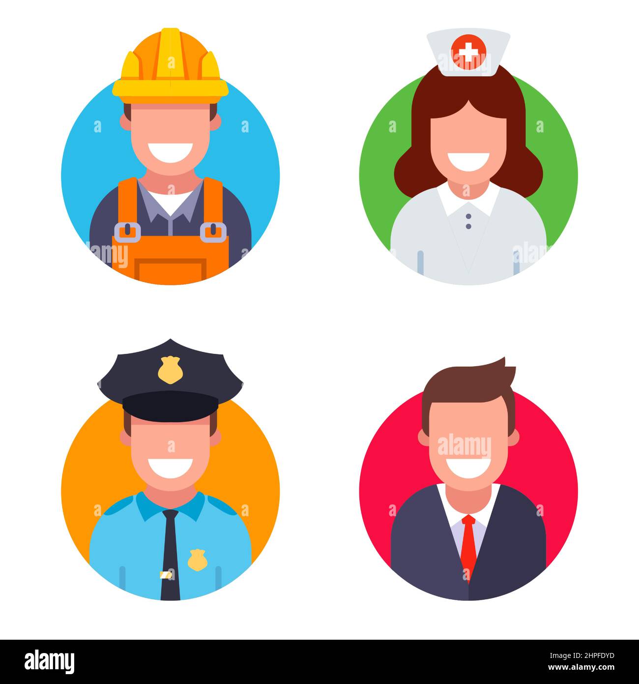 icons of people of different profession. a set of socially significant ...