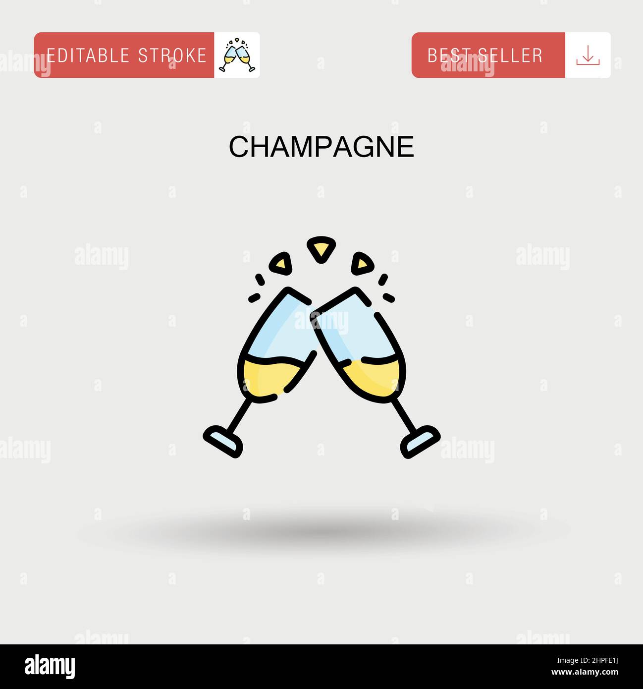 Champagne Simple vector icon Stock Vector Image & Art - Alamy