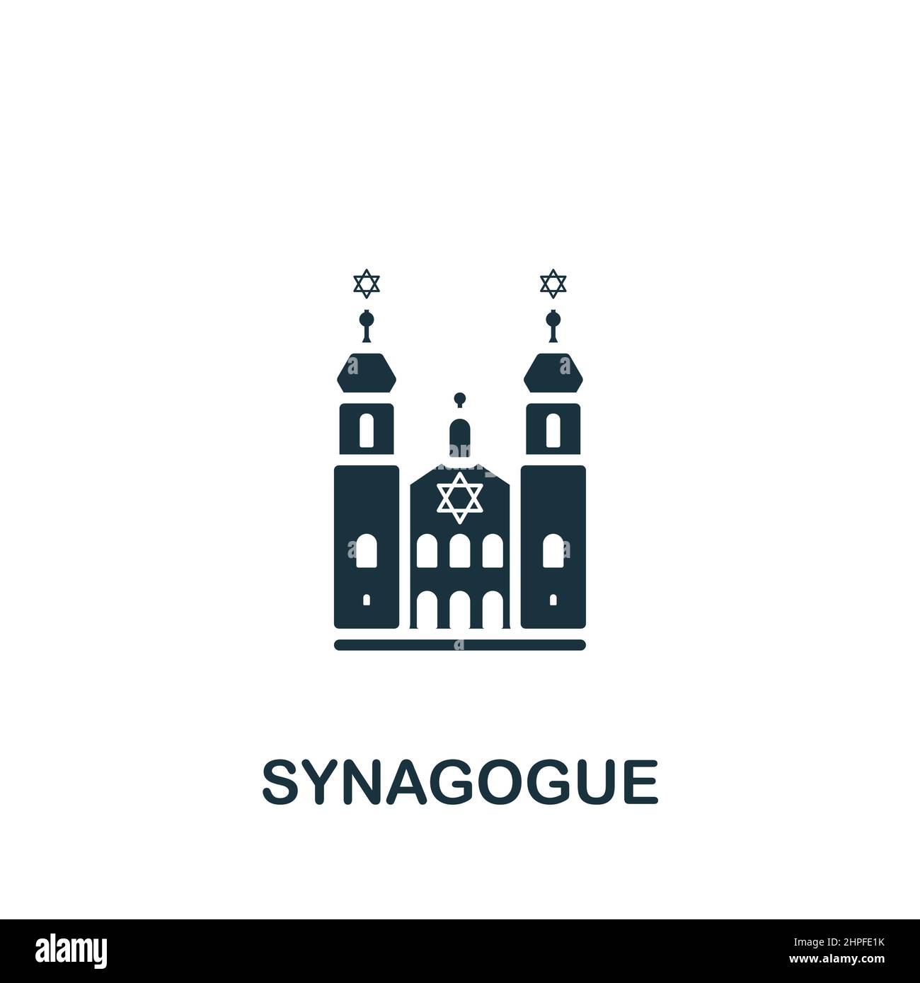 Synagogue icon. Monochrome simple icon for templates, web design and ...