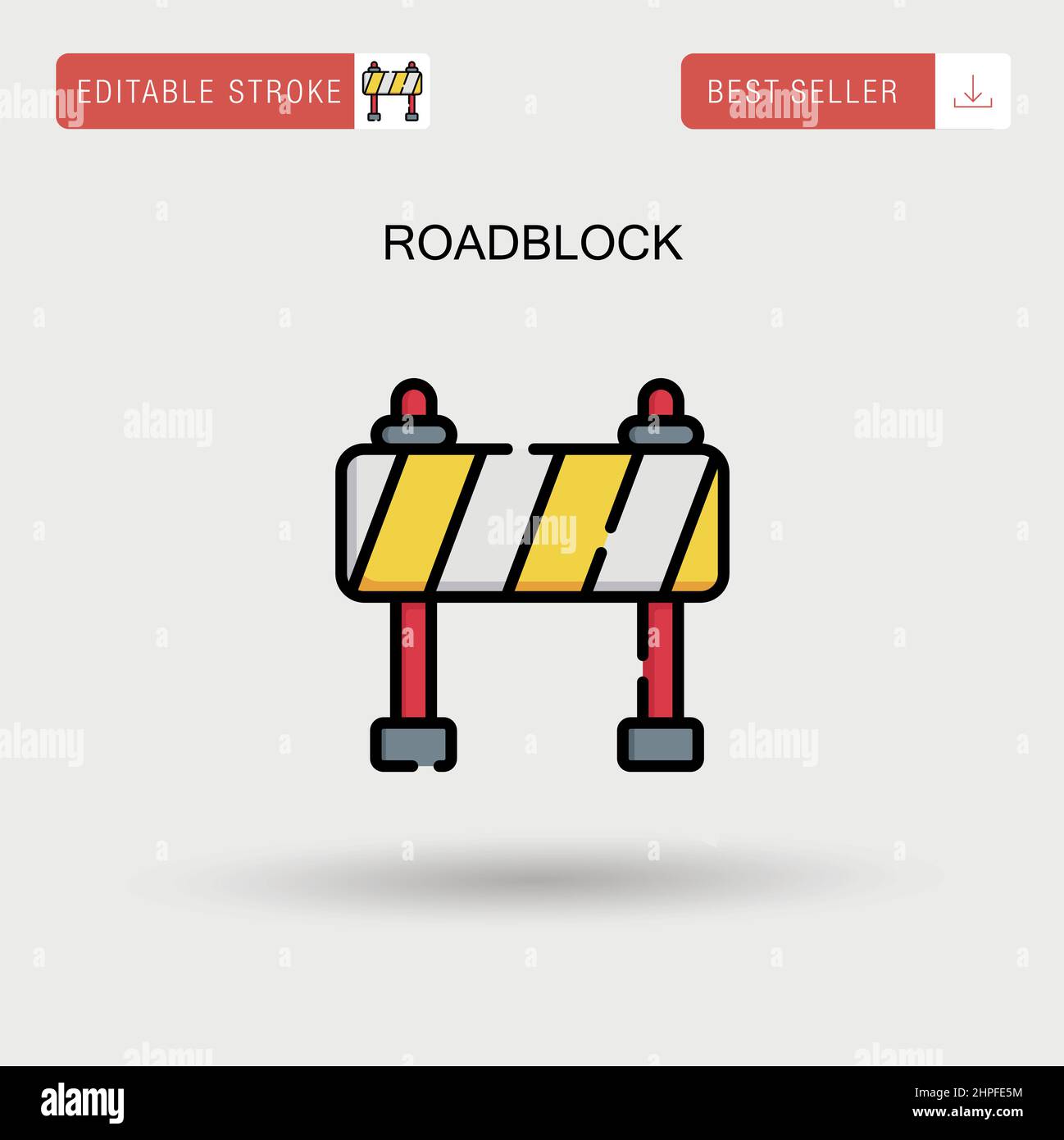 Roadblock Simple vector icon Stock Vector Image & Art - Alamy