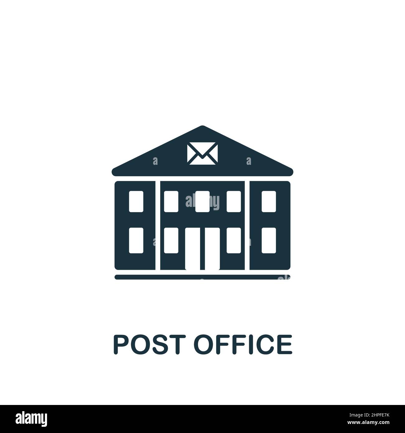 Post Office icon. Monochrome simple icon for templates, web design and ...