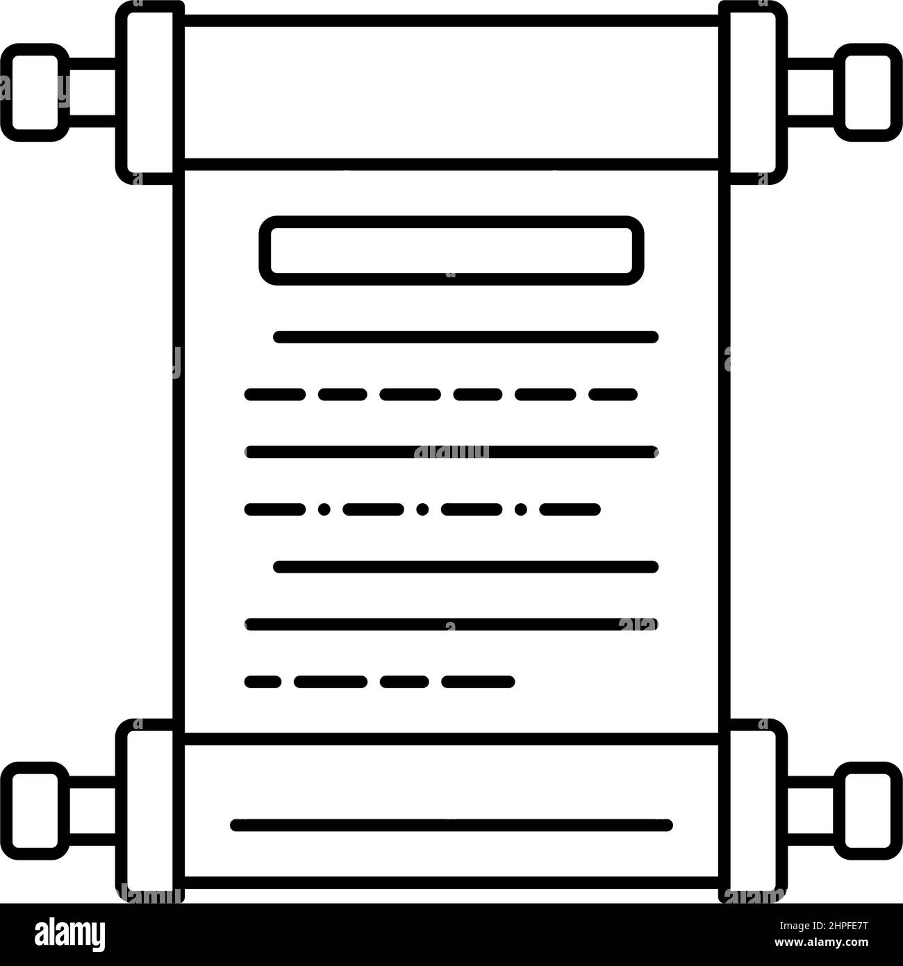 history scroll ancient greece line icon vector illustration Stock ...