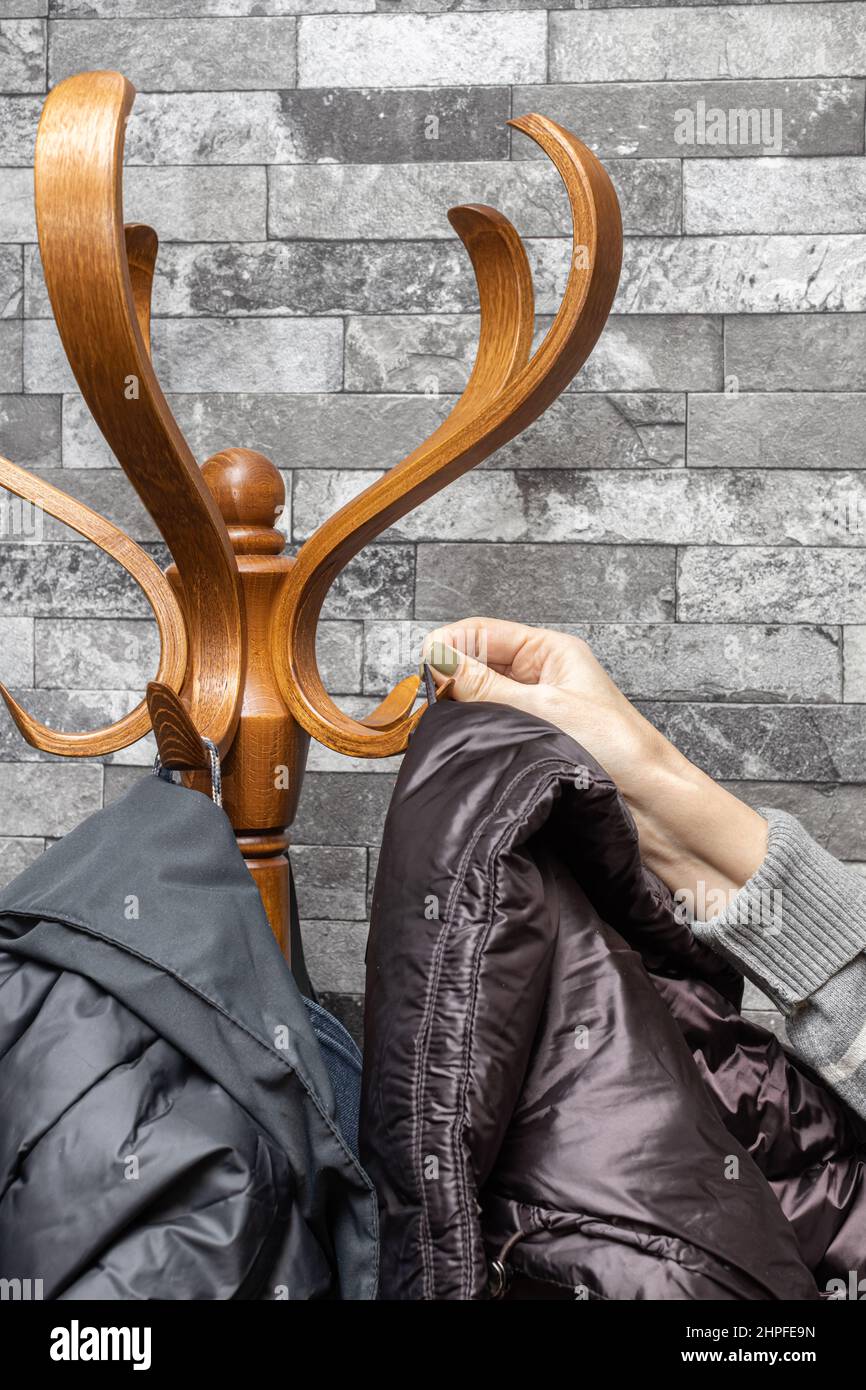 Hangs clothes hi-res stock photography and images - Alamy