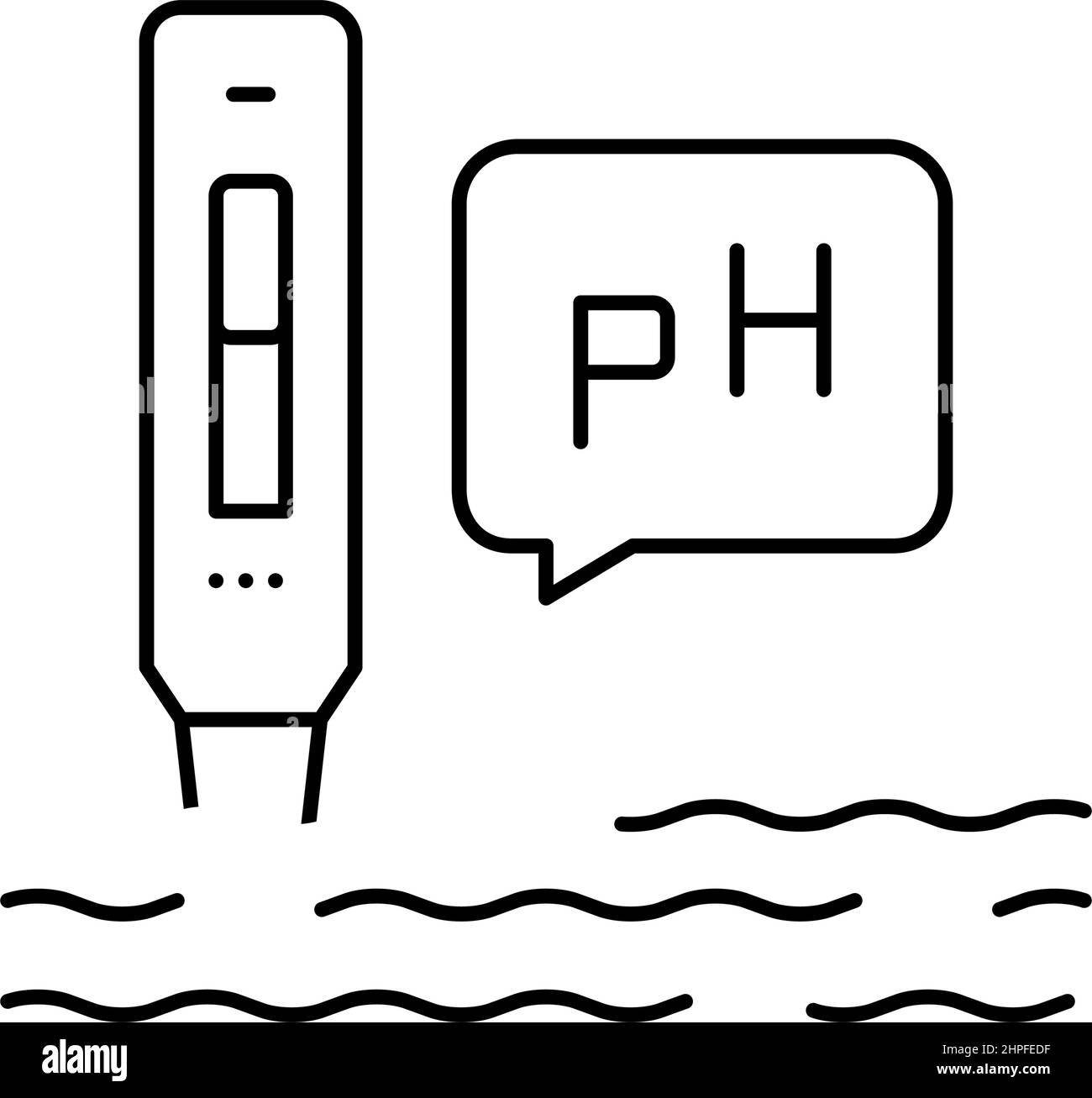 ph water line icon vector illustration Stock Vector Image & Art - Alamy