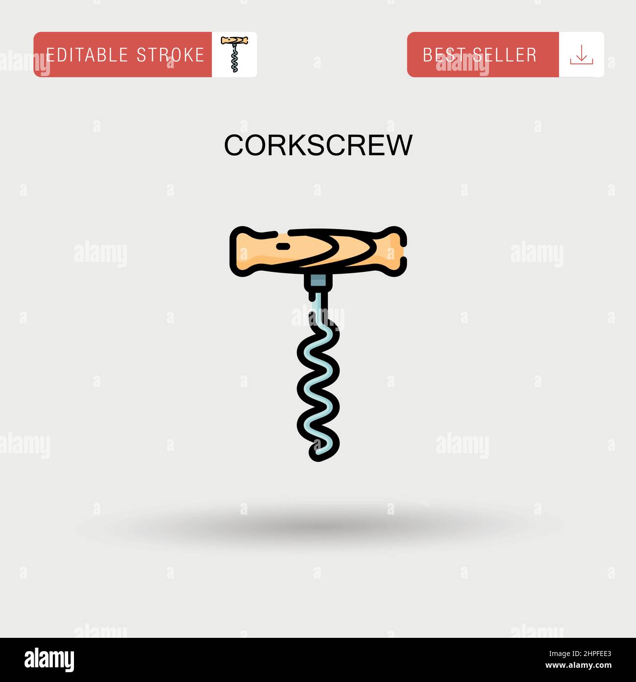 Corkscrew vector Stock Vector Images - Alamy
