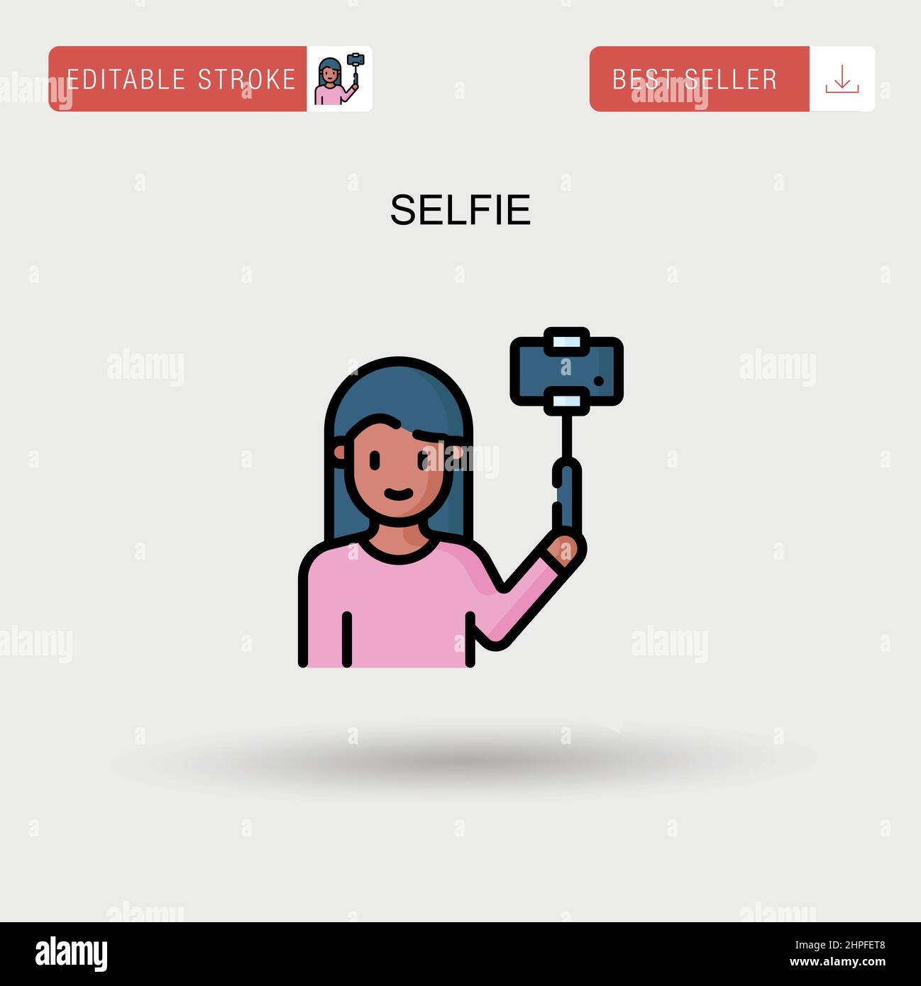 Selfie Simple vector icon Stock Vector Image & Art - Alamy