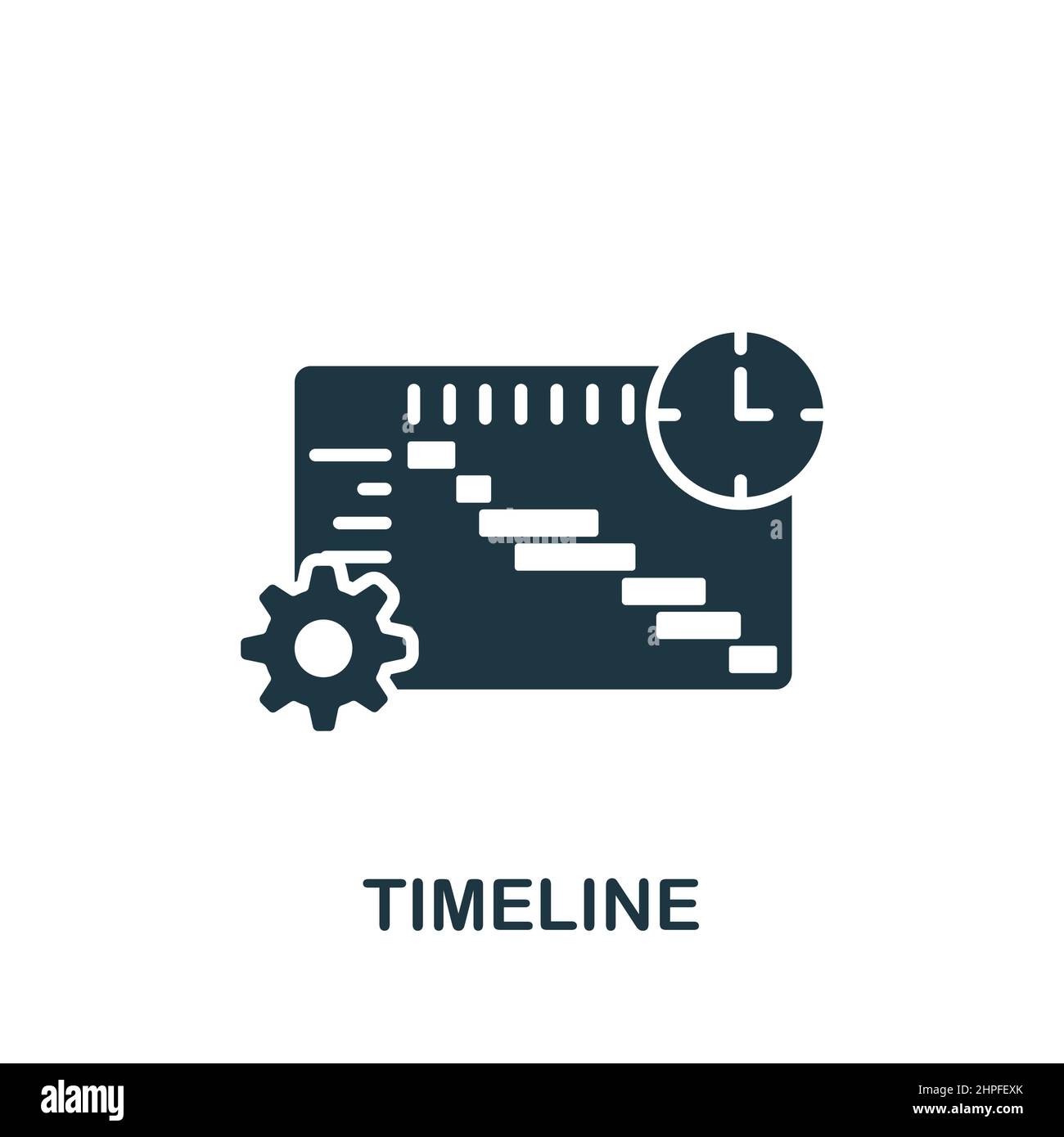 Timeline icon. Monochrome simple icon for templates, web design and ...