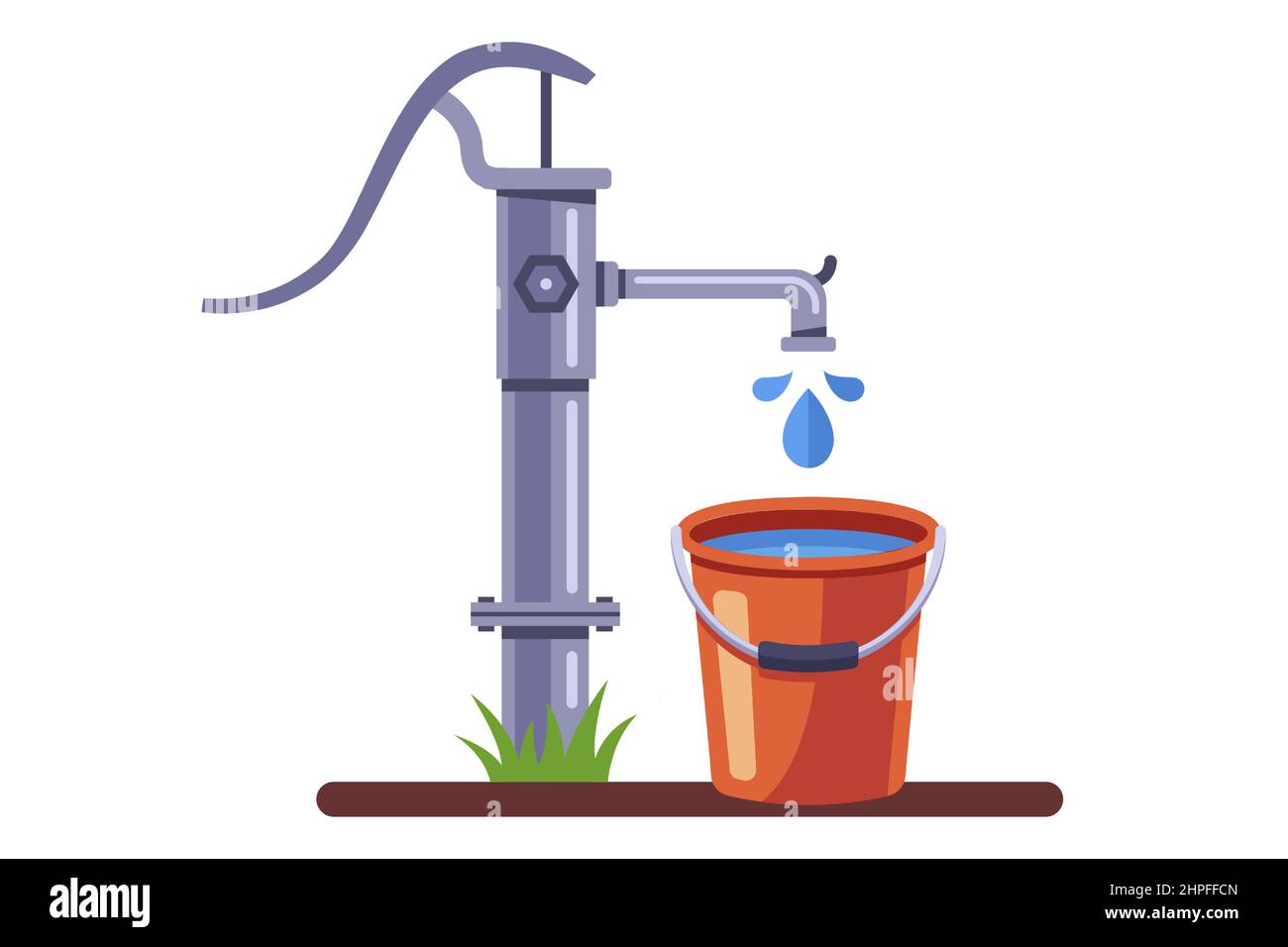 Village water column Stock Vector Images - Alamy