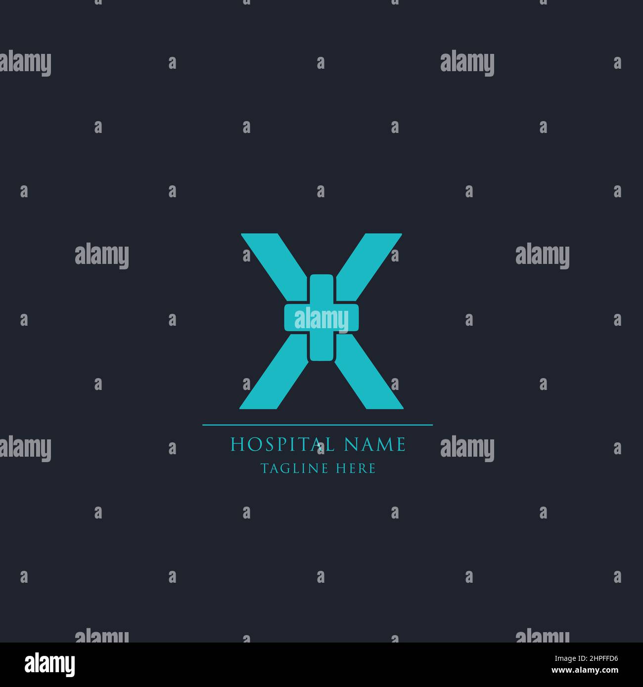 Alphabet X initial letter medical or hospital logo icon Stock Vector ...