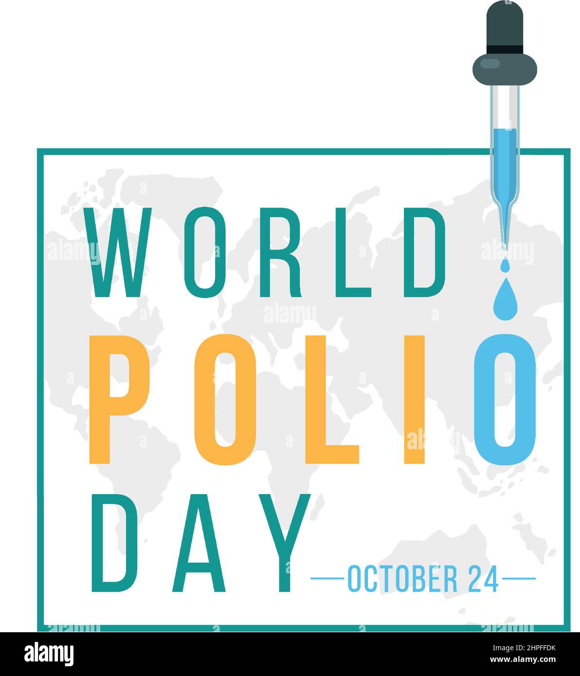 World Polio Day poster design with oral poliovirus vaccine illustration ...