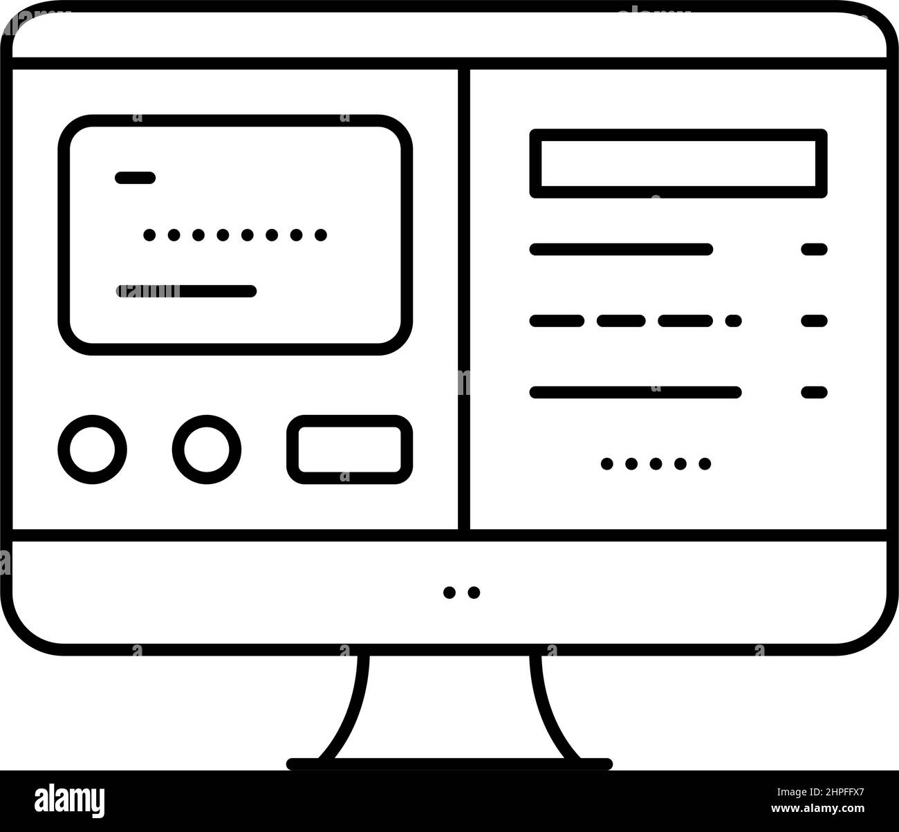 electronic online card line icon vector illustration Stock Vector Image ...