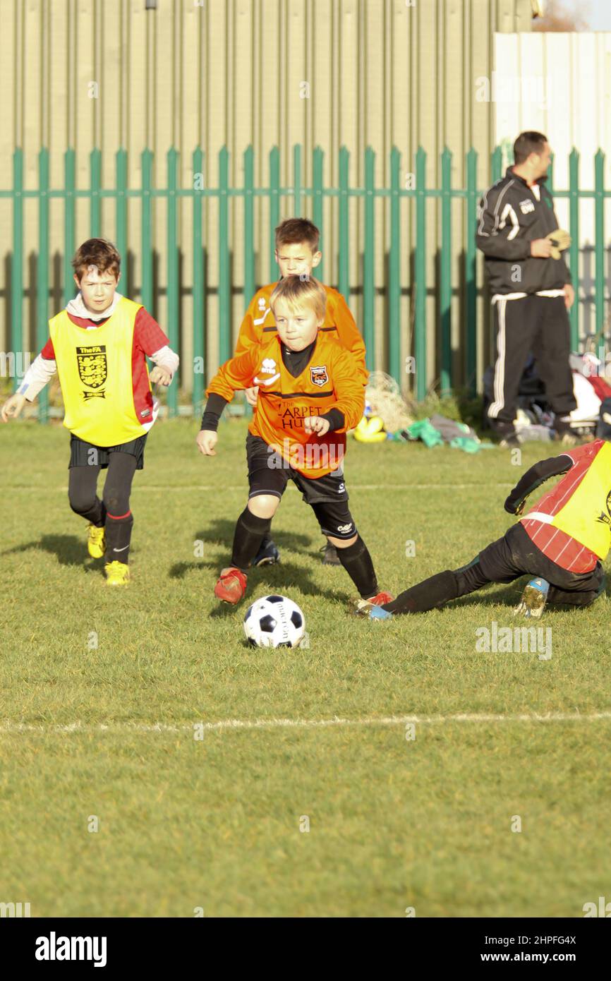 Boys football match between Cleeve Colts U8 and Churchdown Panthers U8 ...
