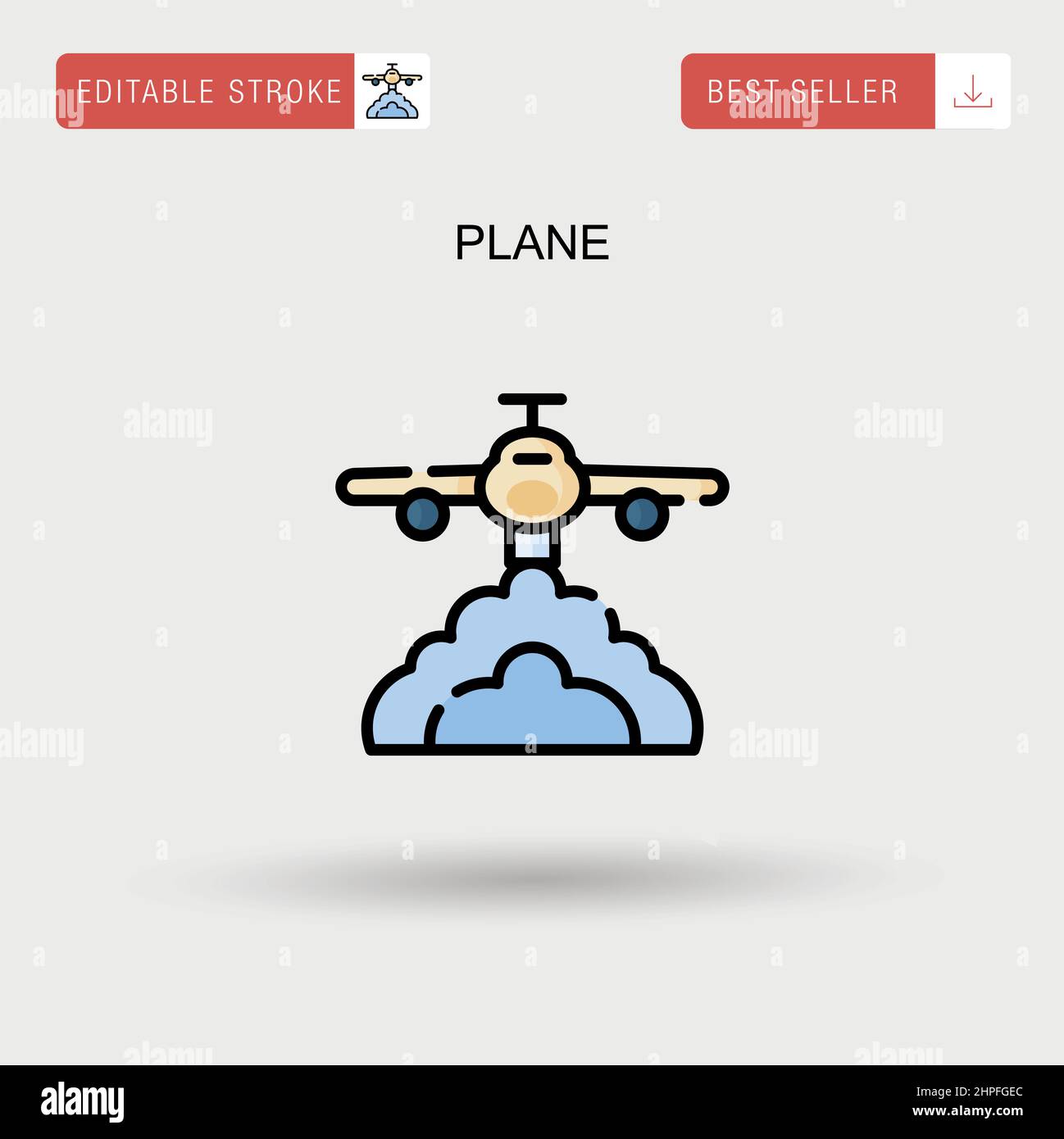 Plane Simple vector icon Stock Vector Image & Art - Alamy