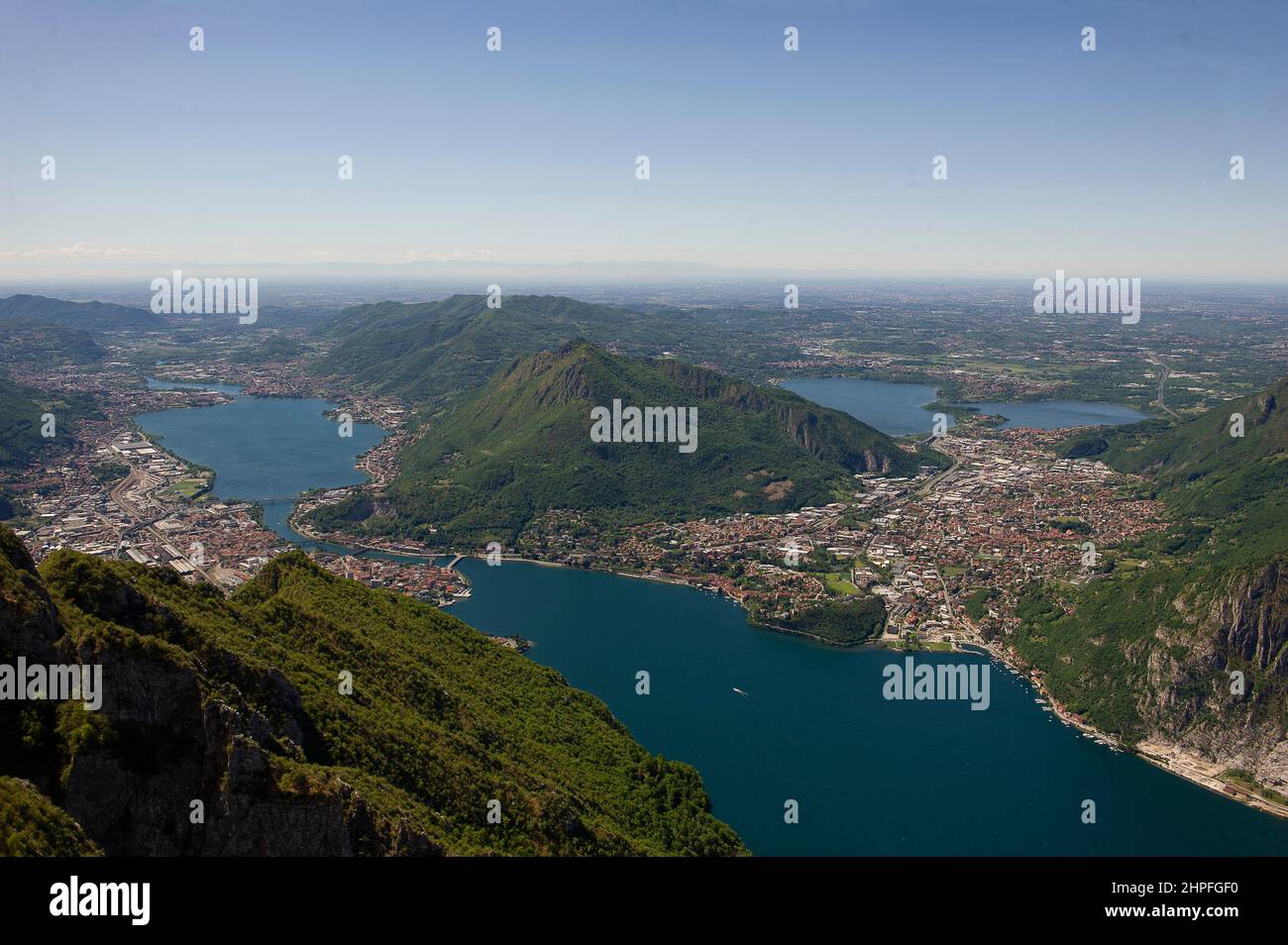 Italy, Lombardy, Province of Lecco, Belvedere of the Valentino park at ...