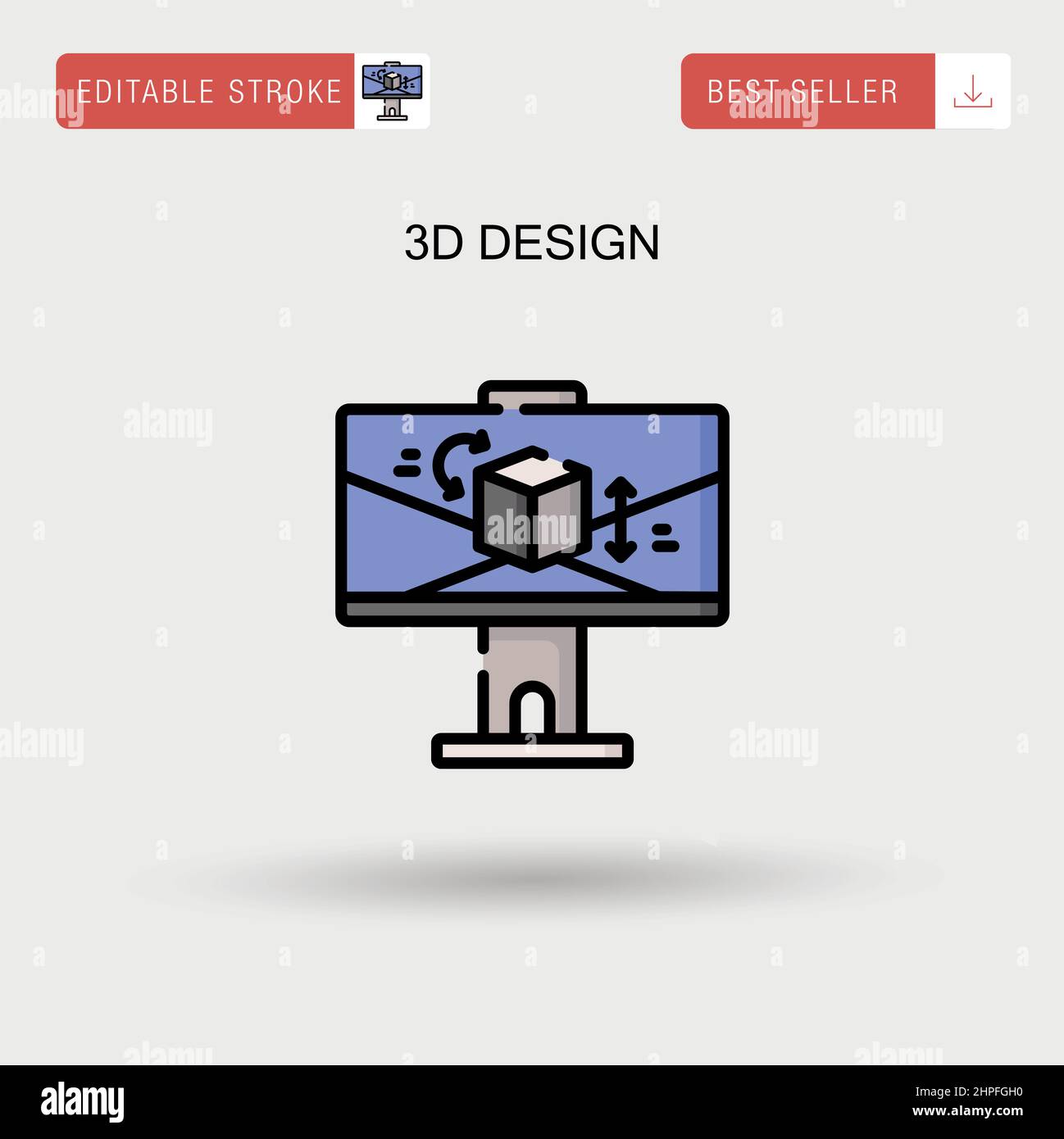 3D design Simple vector icon Stock Vector Image & Art - Alamy