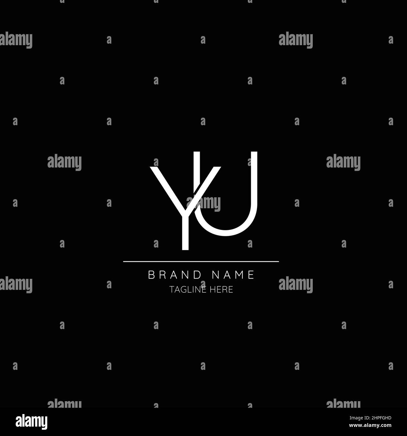 Alphabet YU initial letter icon logo Stock Vector Image & Art - Alamy