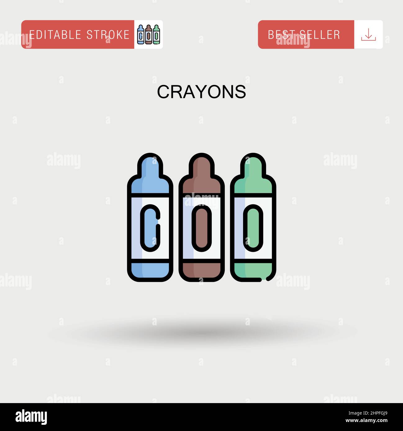 Funny crayons cartoon illustration hi-res stock photography and images ...