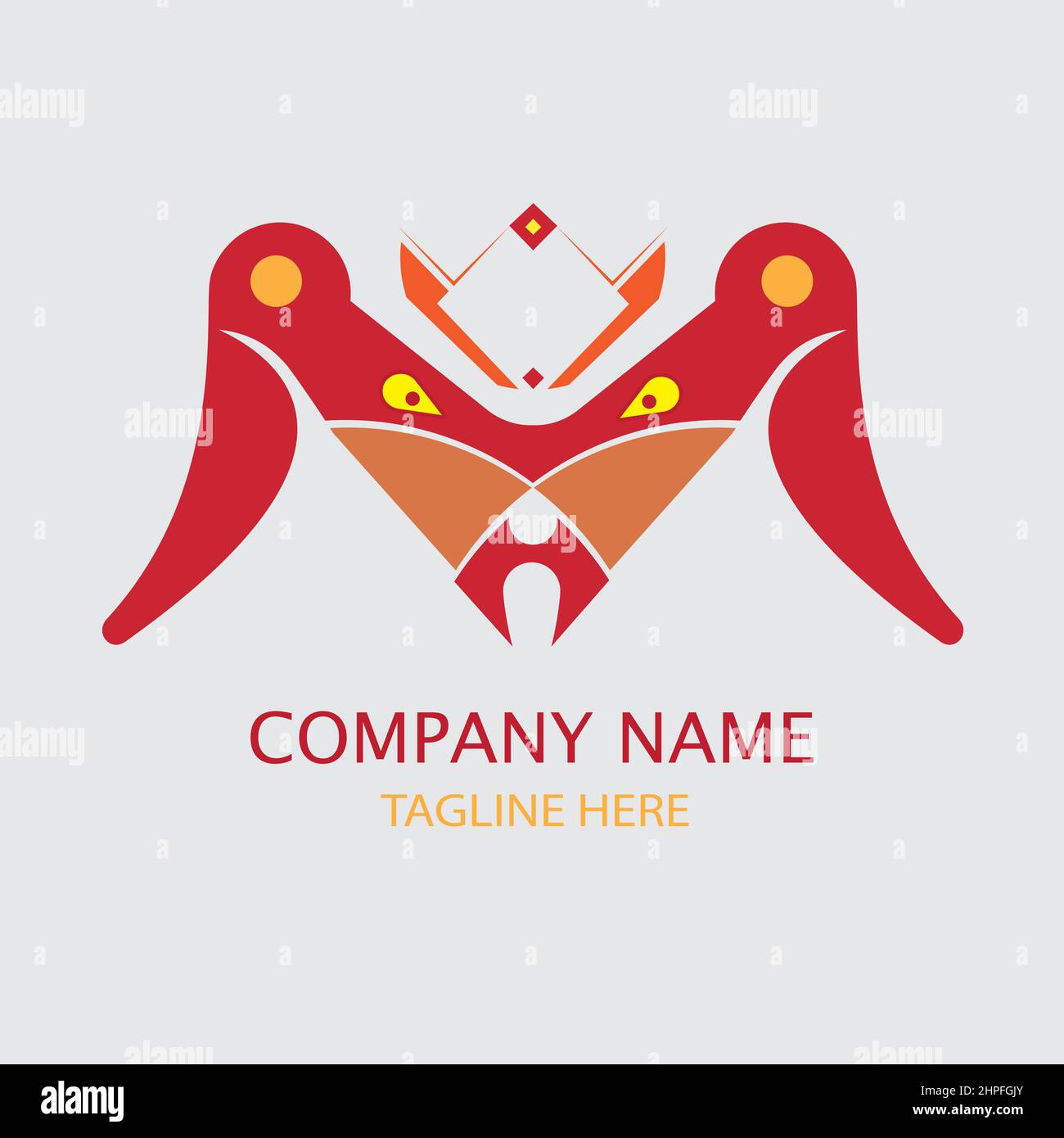 Wild animal face logo, aggressive face of wild animal abstract vector ...