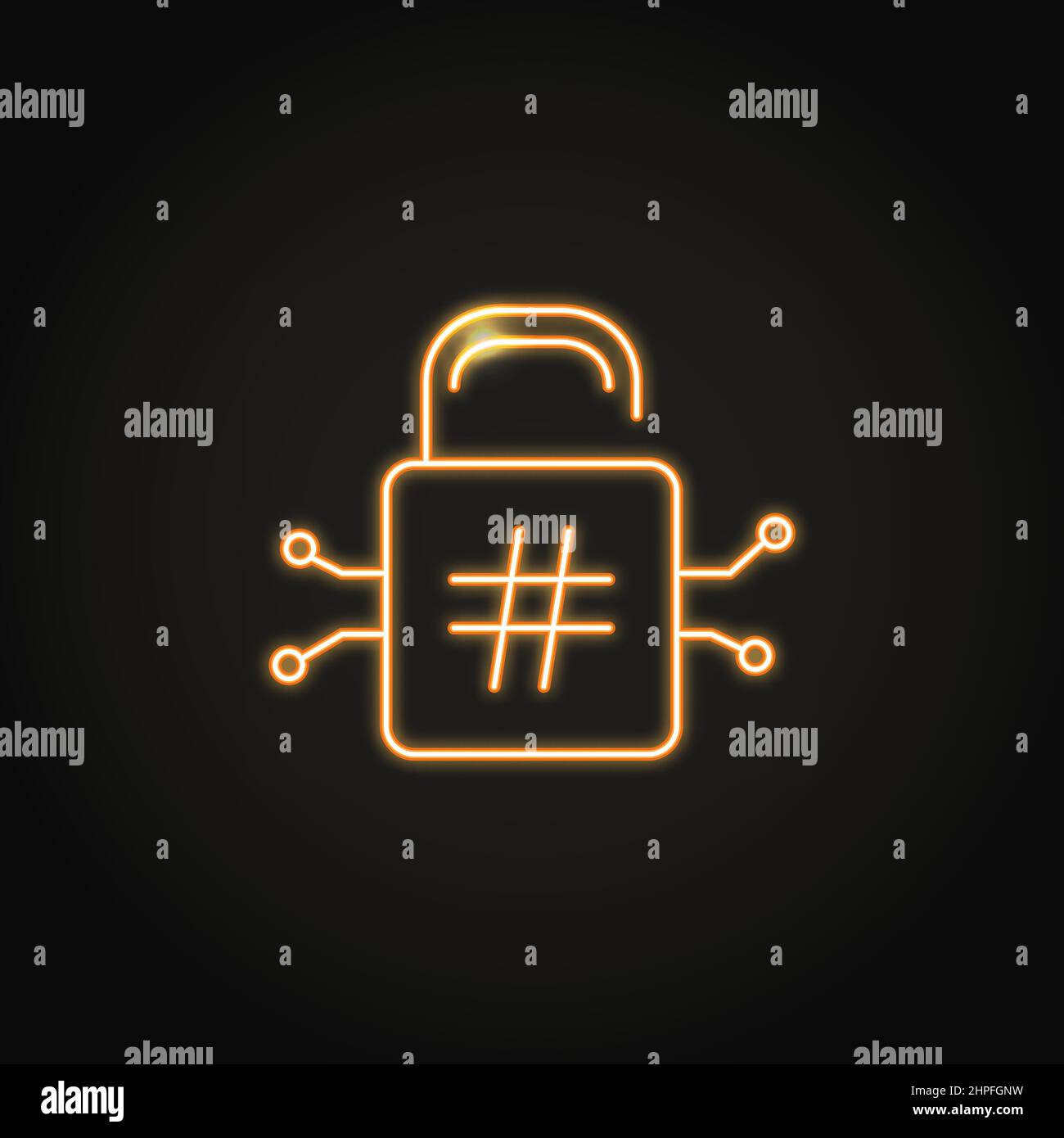 Neon cryptographic hash function icon in line style. Secure ... Neon cryptographic hash function icon in line style. Secure ...