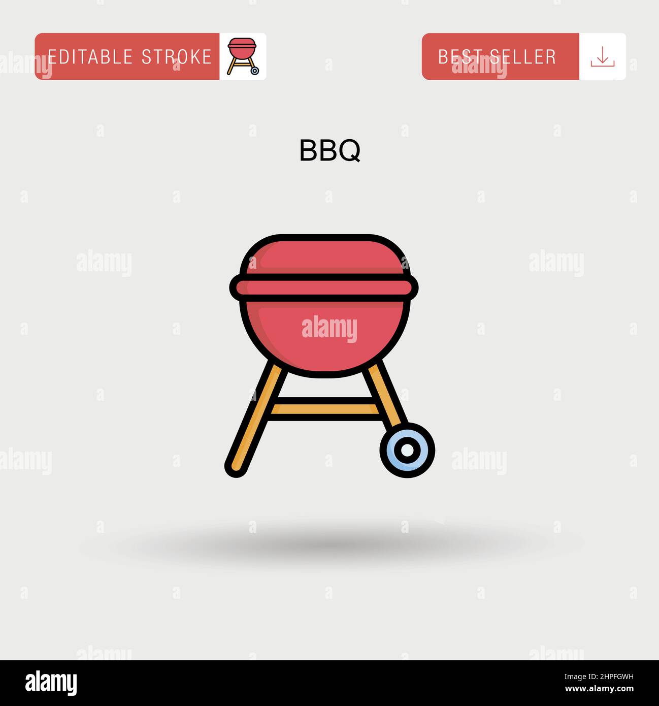 Bbq Simple vector icon Stock Vector Image & Art - Alamy