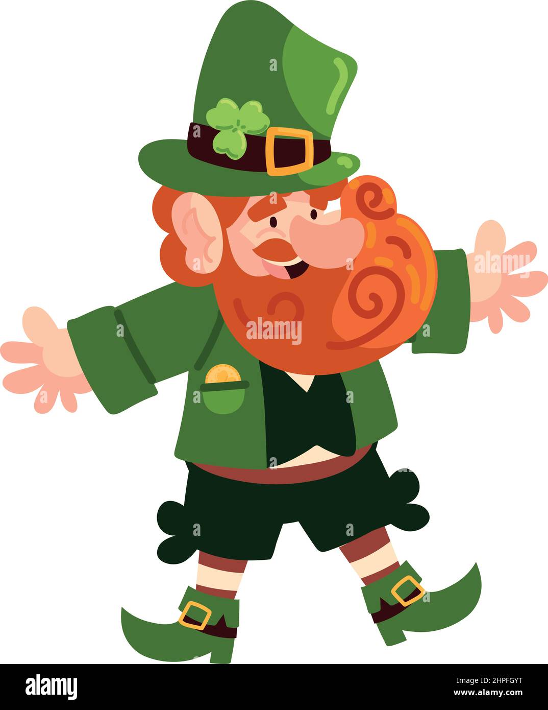 happy leprechaun cartoon Stock Vector Image & Art - Alamy