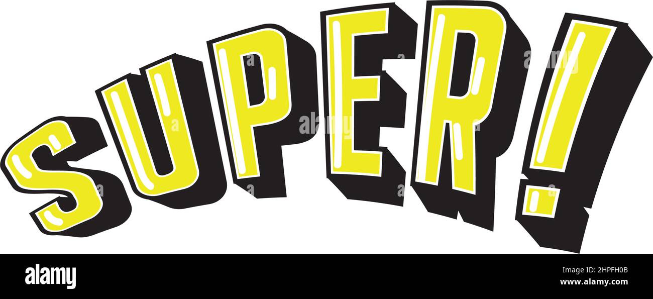 super text isolated Stock Vector Image & Art - Alamy