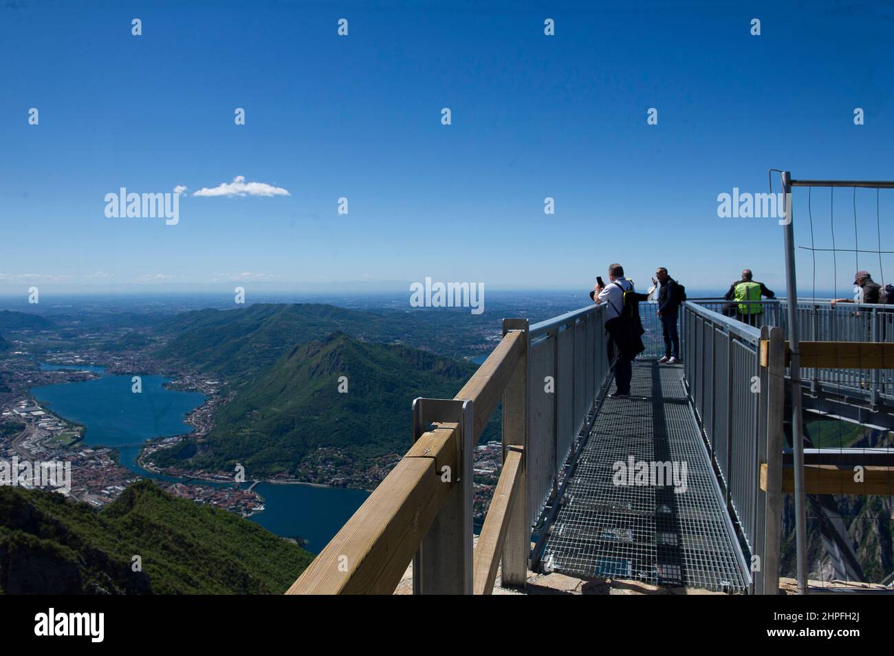 Italy, Lombardy, Province of Lecco, Belvedere of the Valentino park at ...