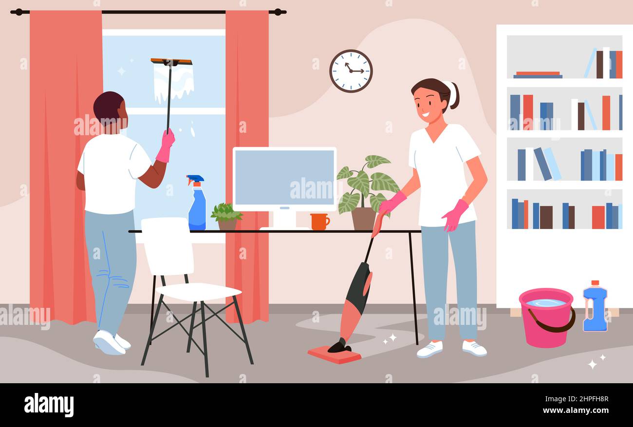 Office Cleaning Cartoon