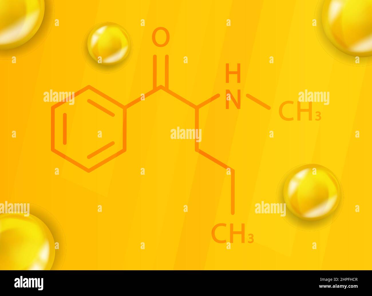 Pentedrone chemical formula. Pentedrone 3D Realistic chemical molecular ...