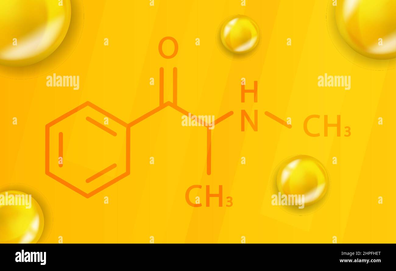 Methcathinone chemical formula. Methcathinone 3D Realistic chemical ...